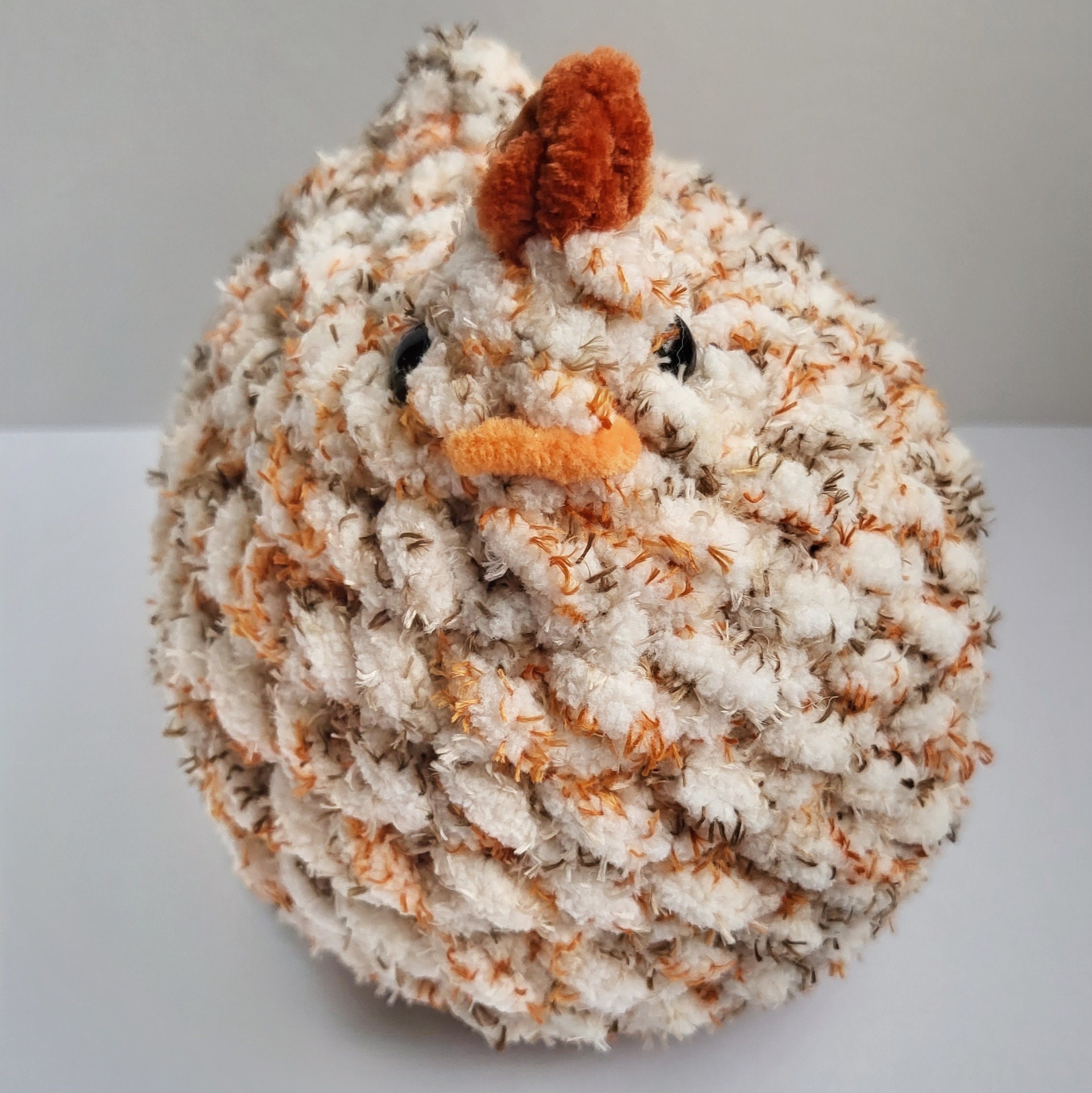 Crochet Chicken Plushie Speckled Ginger Mabel Chicken Medium Large - Etsy