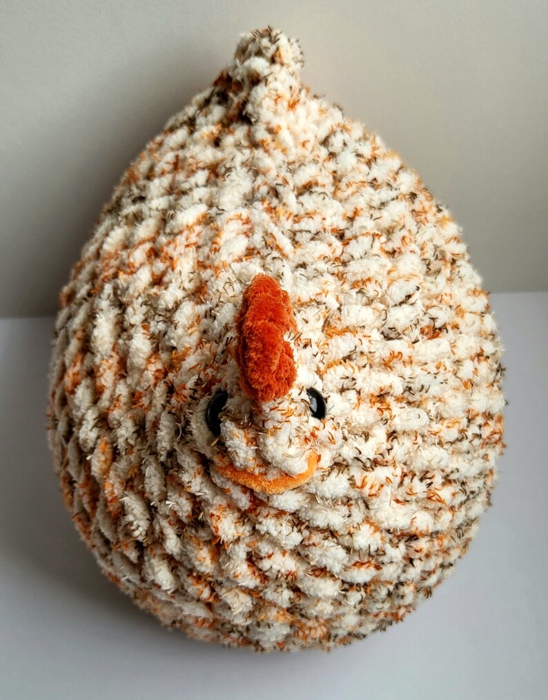 Crochet Chicken Plushie Speckled Ginger Mabel Chicken Medium Large - Etsy