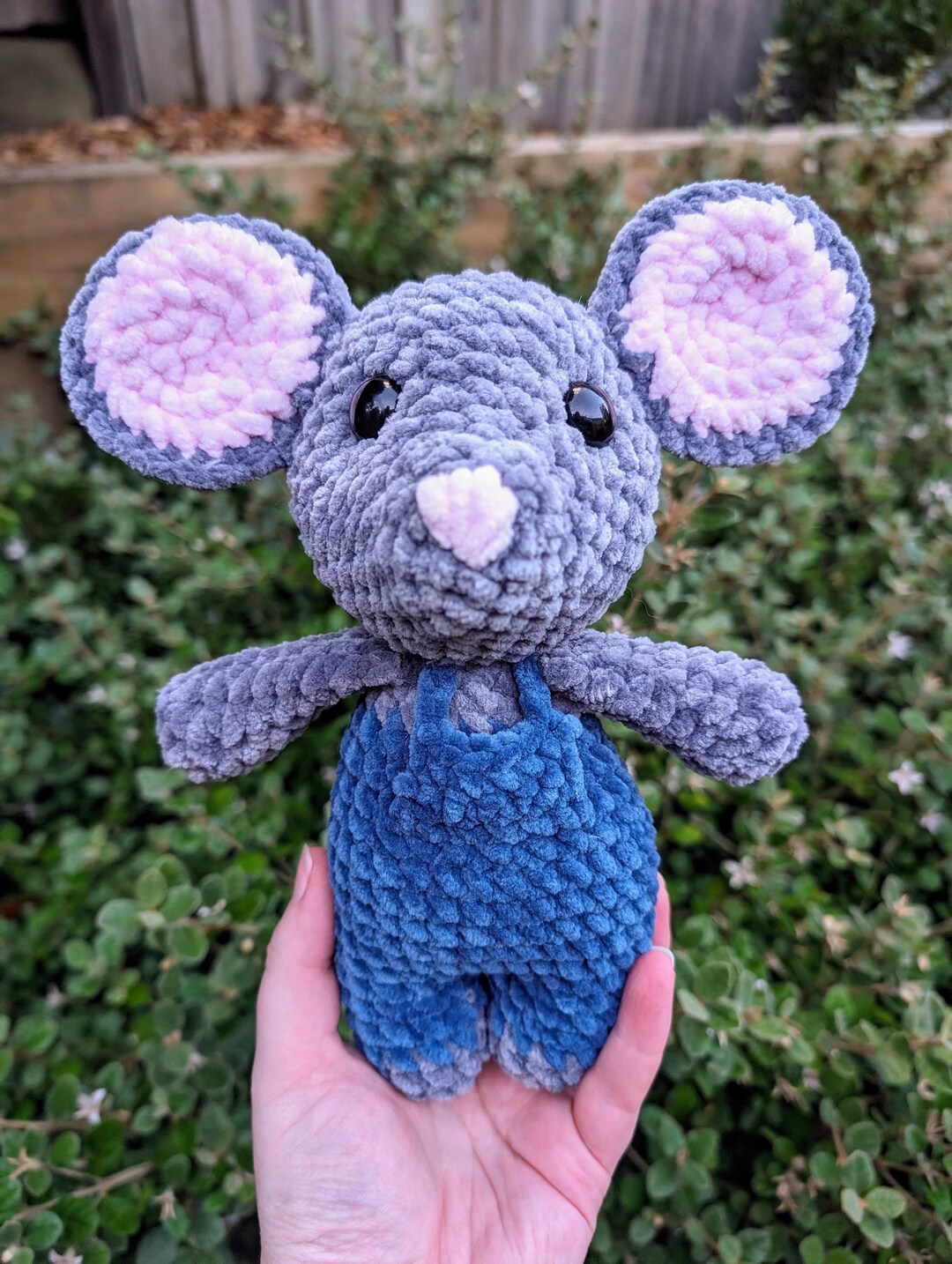 Mouse Plushy, Mouse With Overalls, Gifts for Christmas, Birthday Gift ...