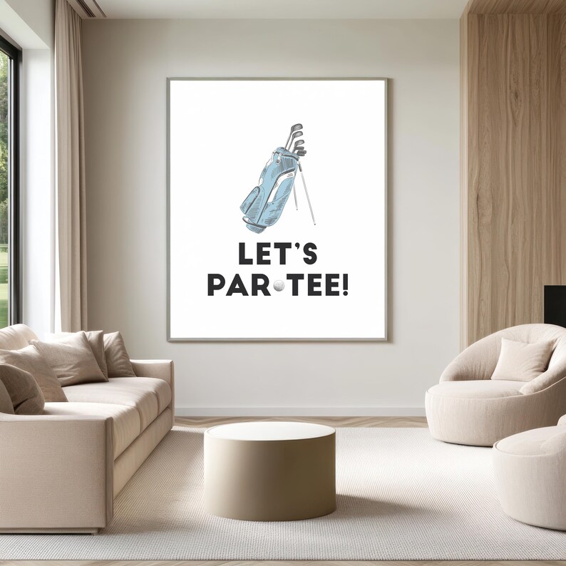 Funny Golf Art Set: Retro Prints for Man Cave Decor (digital Download ...