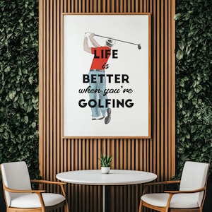 Golf Quote Wall Art Bundle, 6 Funny Golf Posters for Men, Digital ...