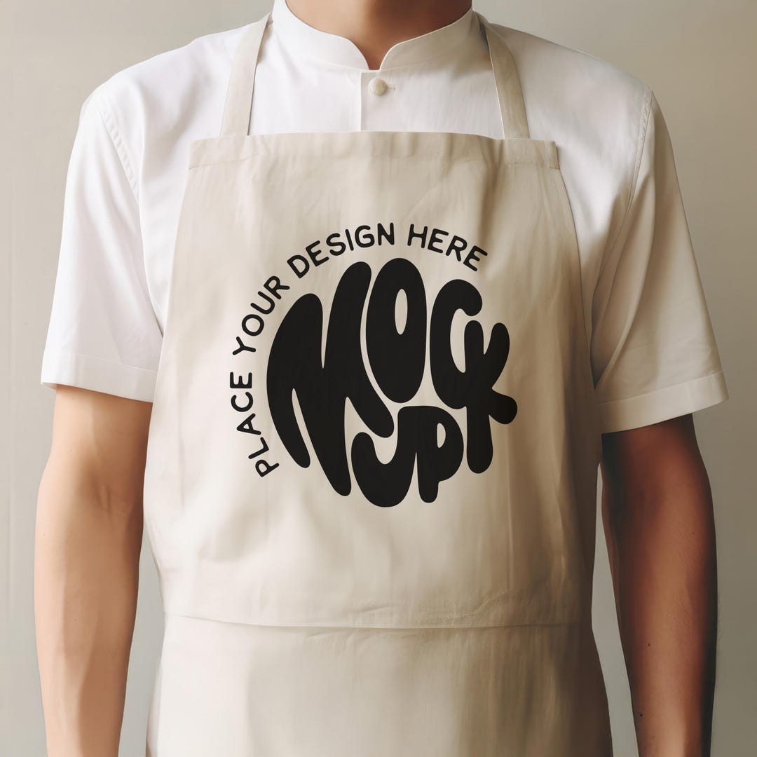 Beige Apron Mockup: Chef, Barista, Kitchen Branding (digital) - Etsy