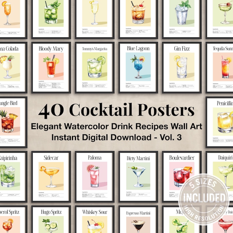 Cocktail Poster - Etsy