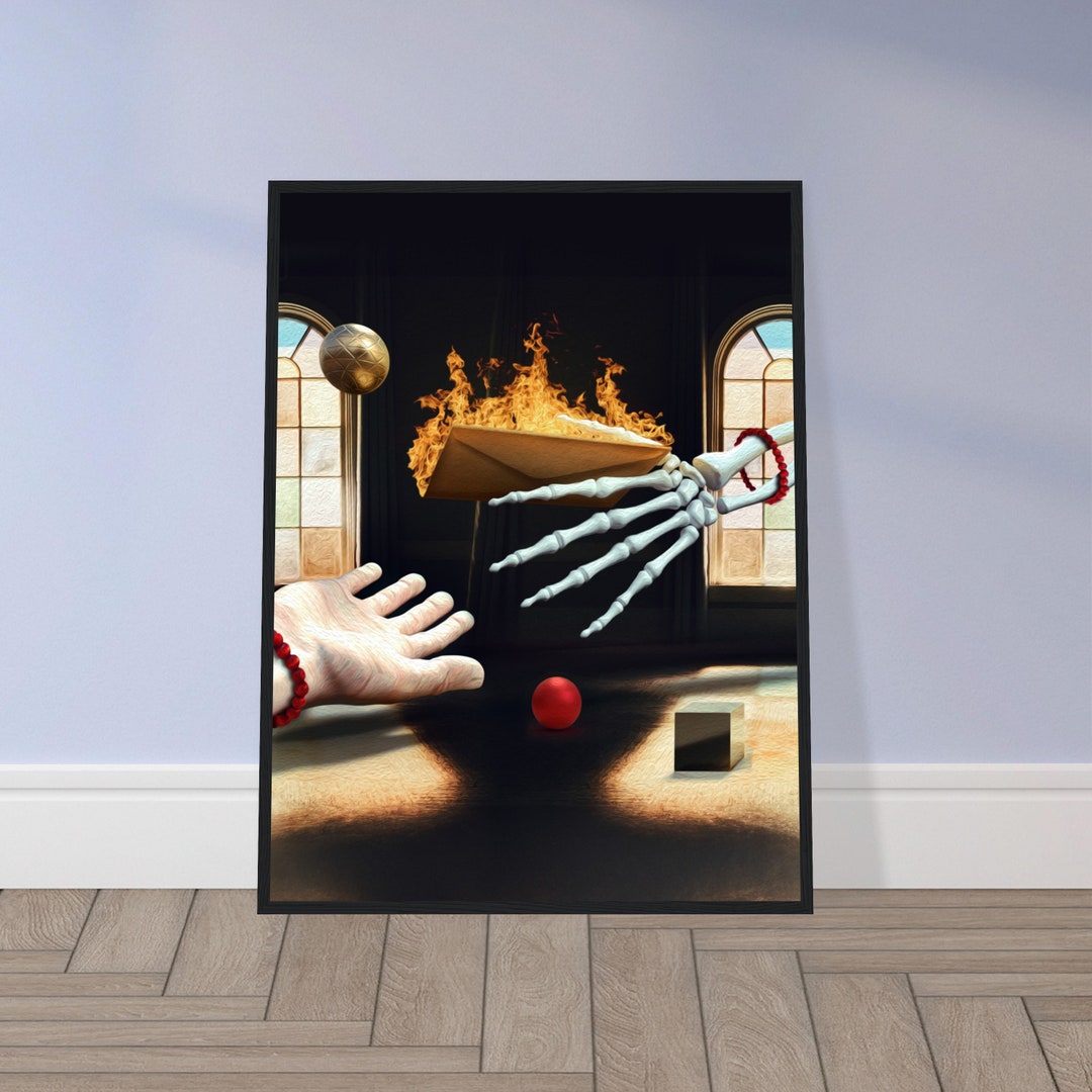 Memento Mori, Premium Matte Paper Print (surreal Wall Art, Digital Oil ...