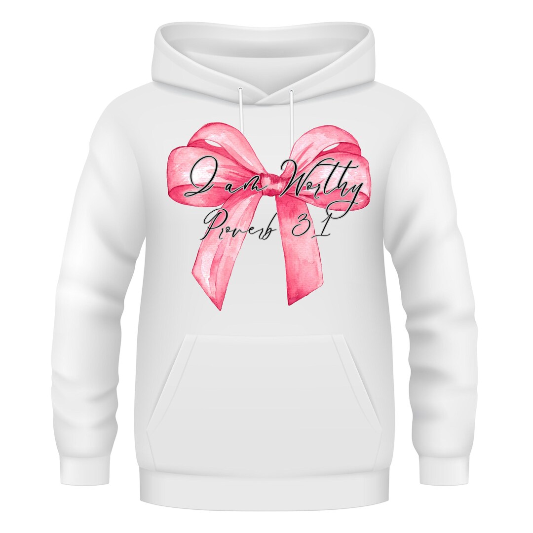 I Am Worthy Bow PNG File: Christian Shirt Design (digital Download) - Etsy