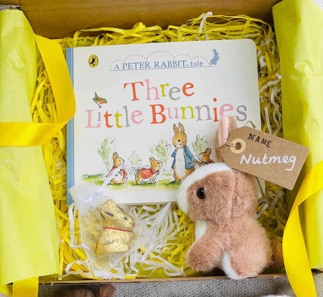 Peter Rabbit- Three Little Bunnies Board Book, a Bunny Soft Toy and a ...