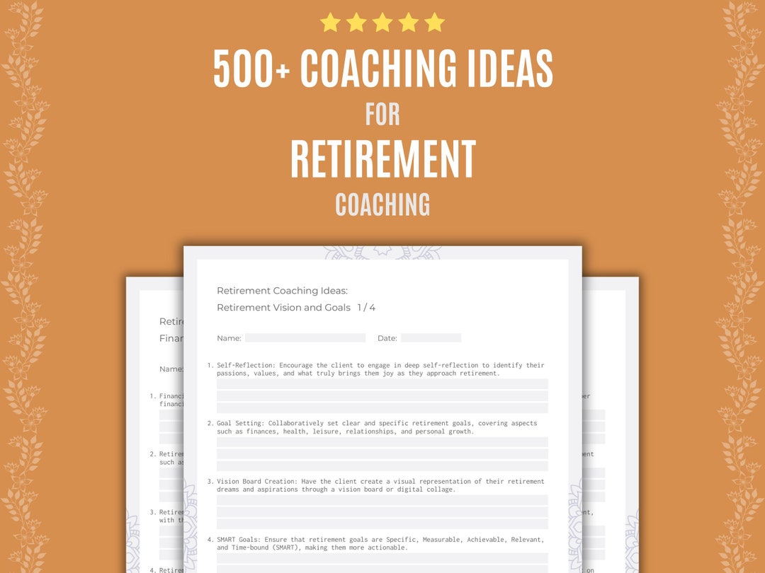 Retirement Coaching Ideas Retirement Coaching Workbook, Templates ...