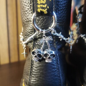 Cherry Skull Barbed Wire Dm Boot Chains - Etsy