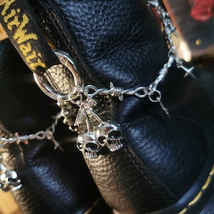 Cherry Skull Barbed Wire Dm Boot Chains - Etsy