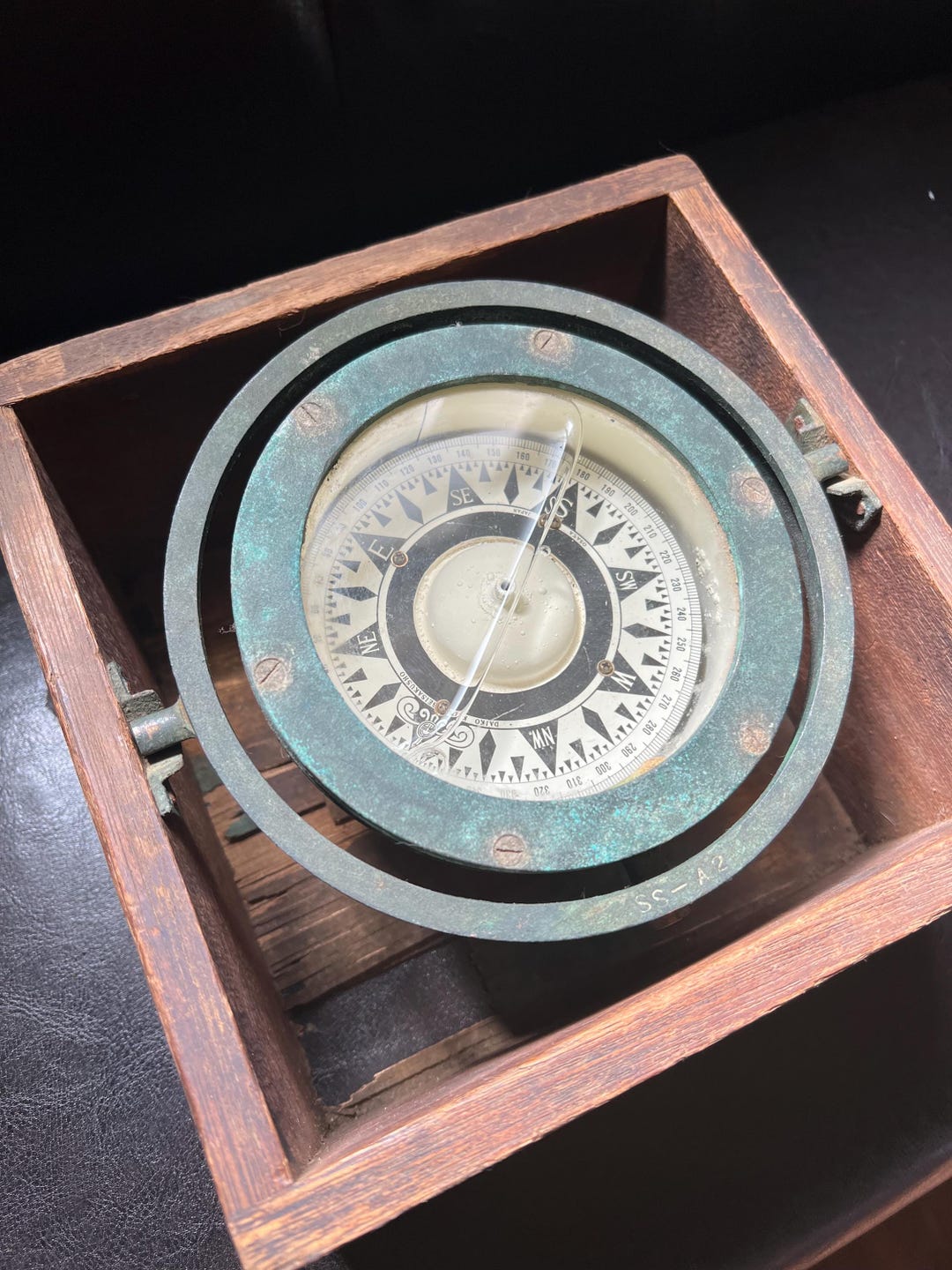 Old Marine Compass With Storage Box - Etsy