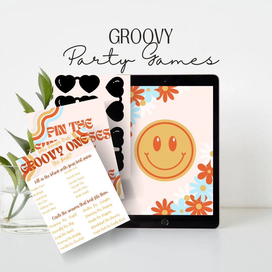 Groovy Games Canva Editable Template, Groovy Games Sign, Groovy Kid ...