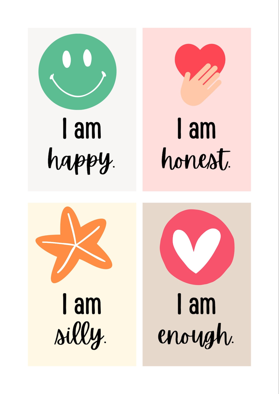 Positive Affirmation Cards, Kids Affirmations, Positive Message Cards ...