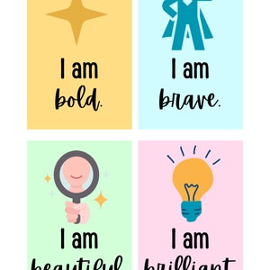 Positive Affirmation Cards, Kids Affirmations, Positive Message Cards ...