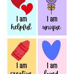 Positive Affirmation Cards, Kids Affirmations, Positive Message Cards ...