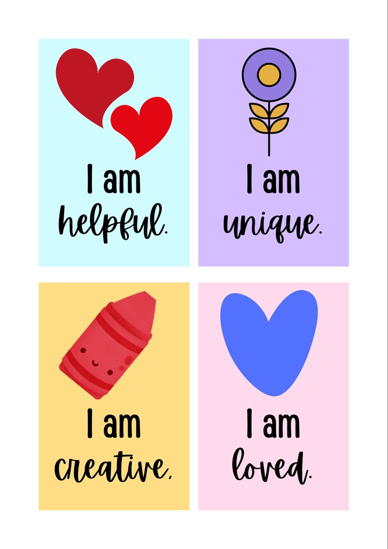 Positive Affirmation Cards, Kids Affirmations, Positive Message Cards ...