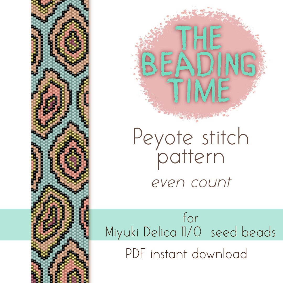 Abstract Stone - Peyote Stitch Pattern - Even Count - for Miyuki Delica ...