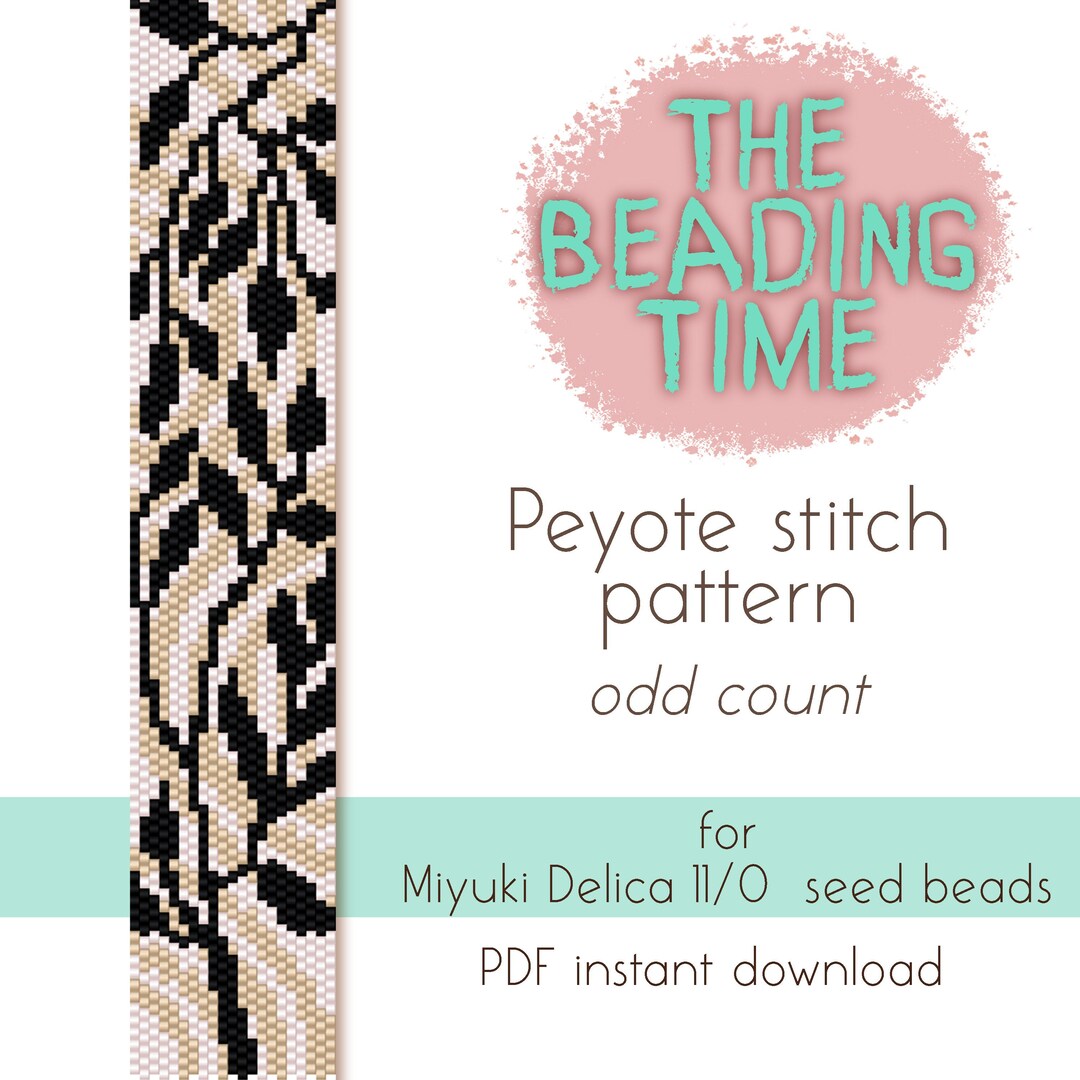 Boho Tree Leaves - Peyote Stitch Pattern - Odd Count - for Miyuki ...