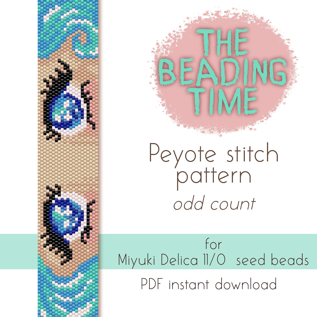 Blue Anime Girl - Peyote Stitch Pattern - Odd Count - for Miyuki Delica ...