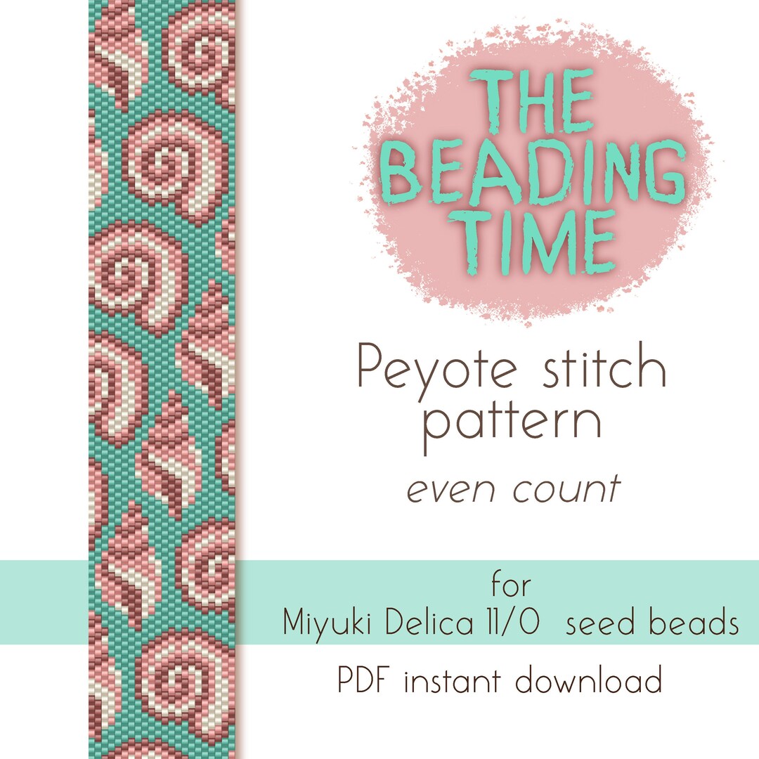 Pink Sea Shells - Peyote Stitch Pattern - Even Count - for Miyuki ...