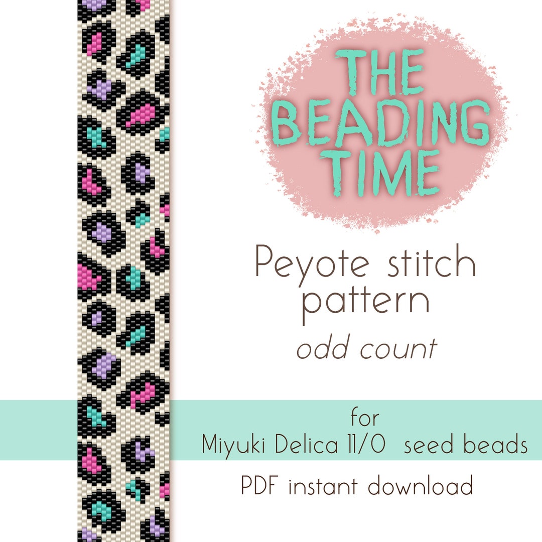 Colorful Leopard Skin - Peyote Stitch Pattern - Odd Count - for Miyuki ...