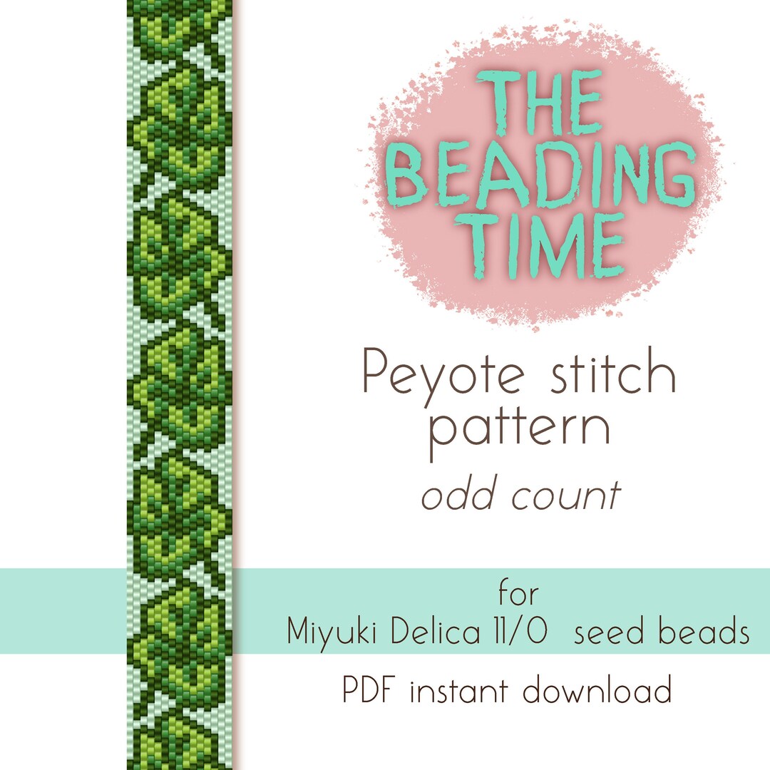 Lucky Clover - Peyote Stitch Pattern - Odd Count - for Miyuki Delica ...