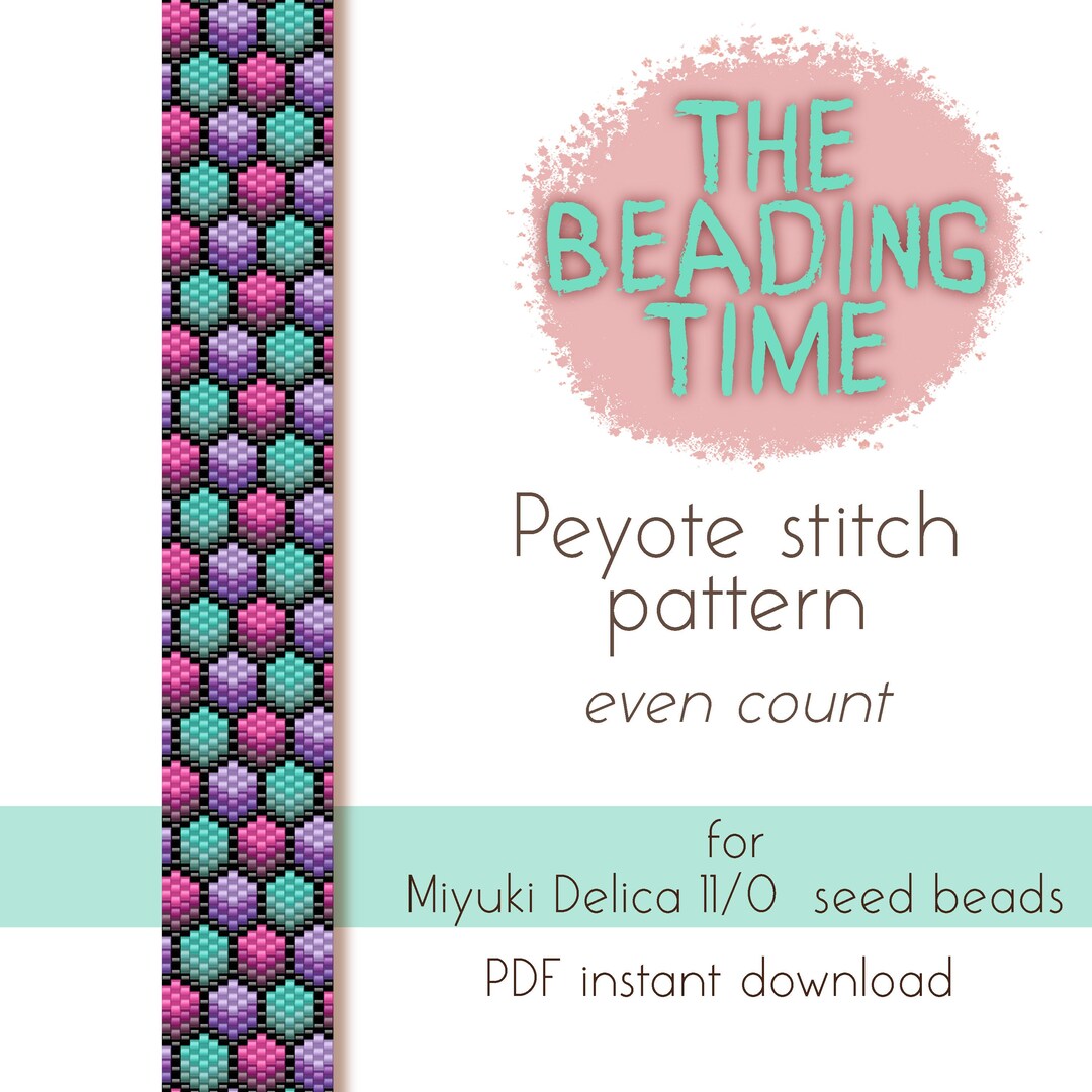 Colorful Hexagons - Peyote Stitch Pattern - Even Count - for Miyuki ...