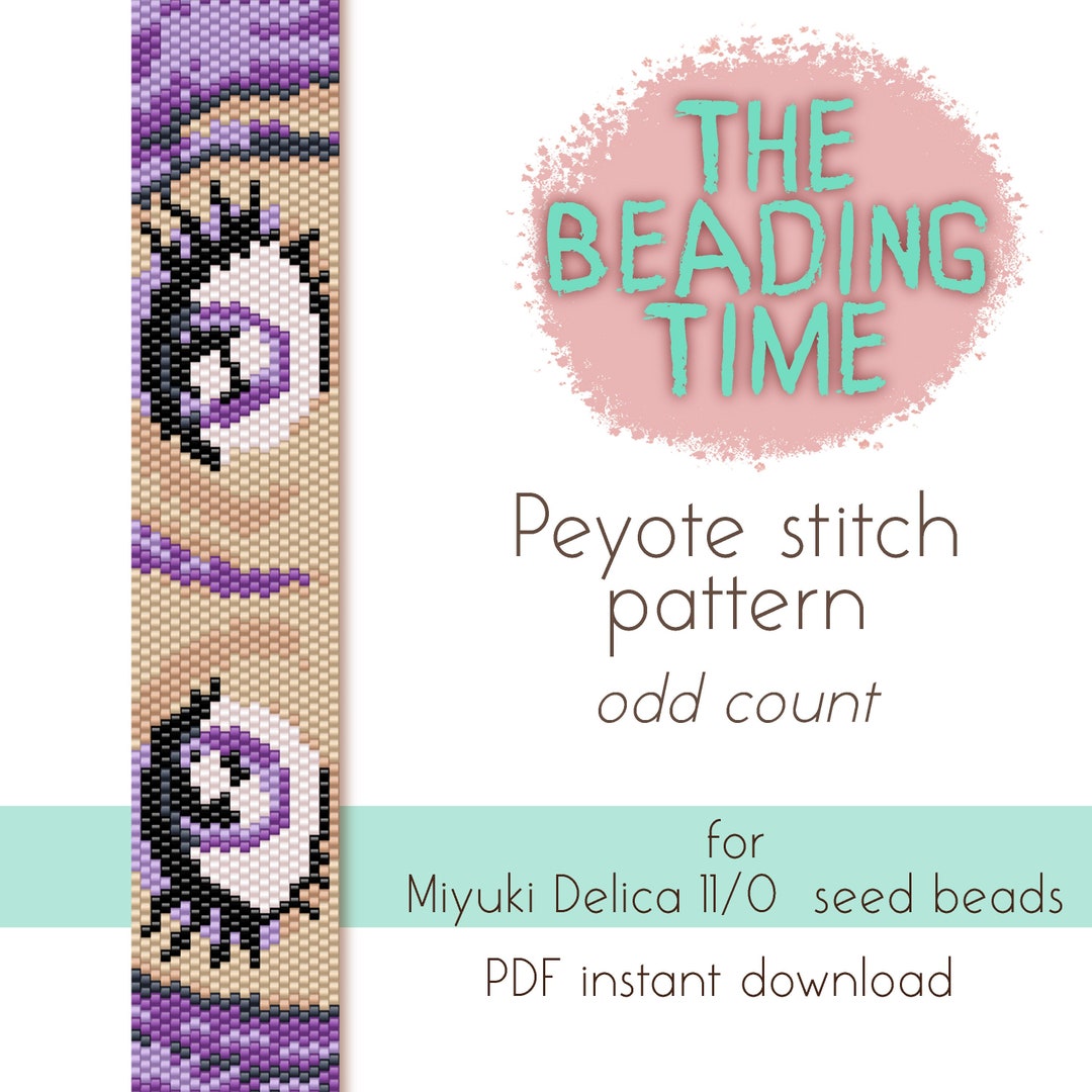 Purple Anime Girl - Peyote Stitch Pattern - Odd Count - for Miyuki ...