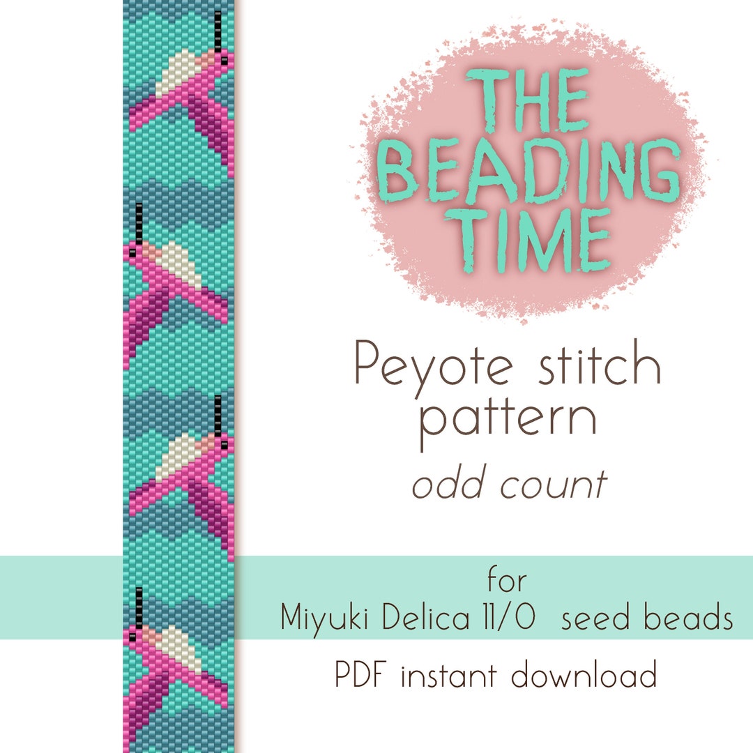 Hummingbird - Peyote Stitch Pattern - Odd Count - for Miyuki Delica ...