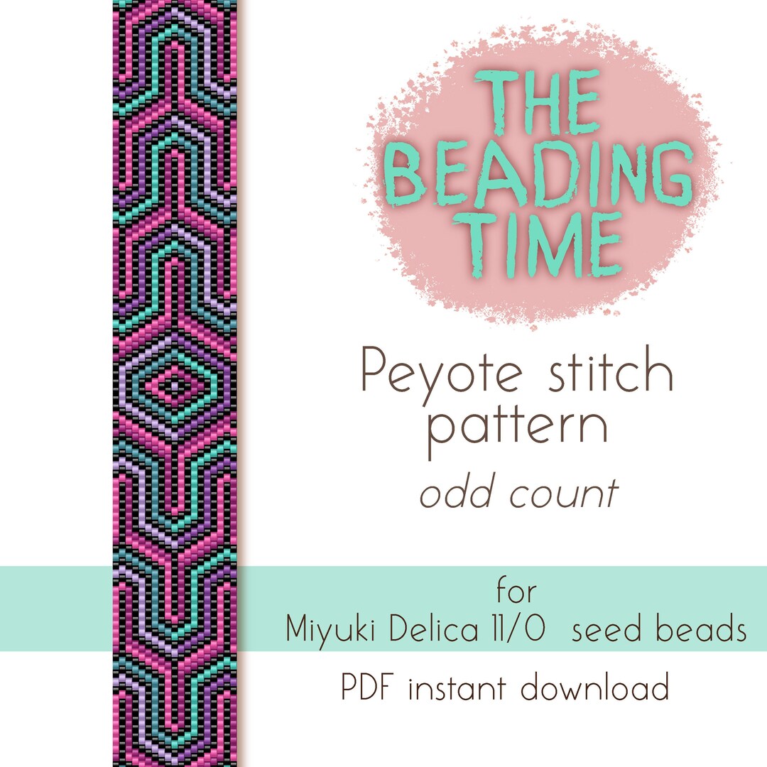 Geometry - Peyote Stitch Pattern - Odd Count - for Miyuki Delica Seed ...