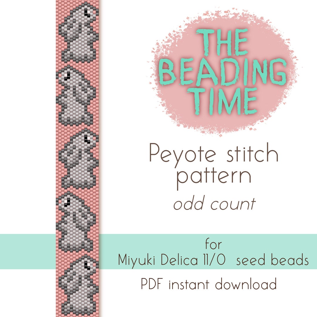 Baby Rabbits - Peyote Stitch Pattern - Odd Count - for Miyuki Delica ...
