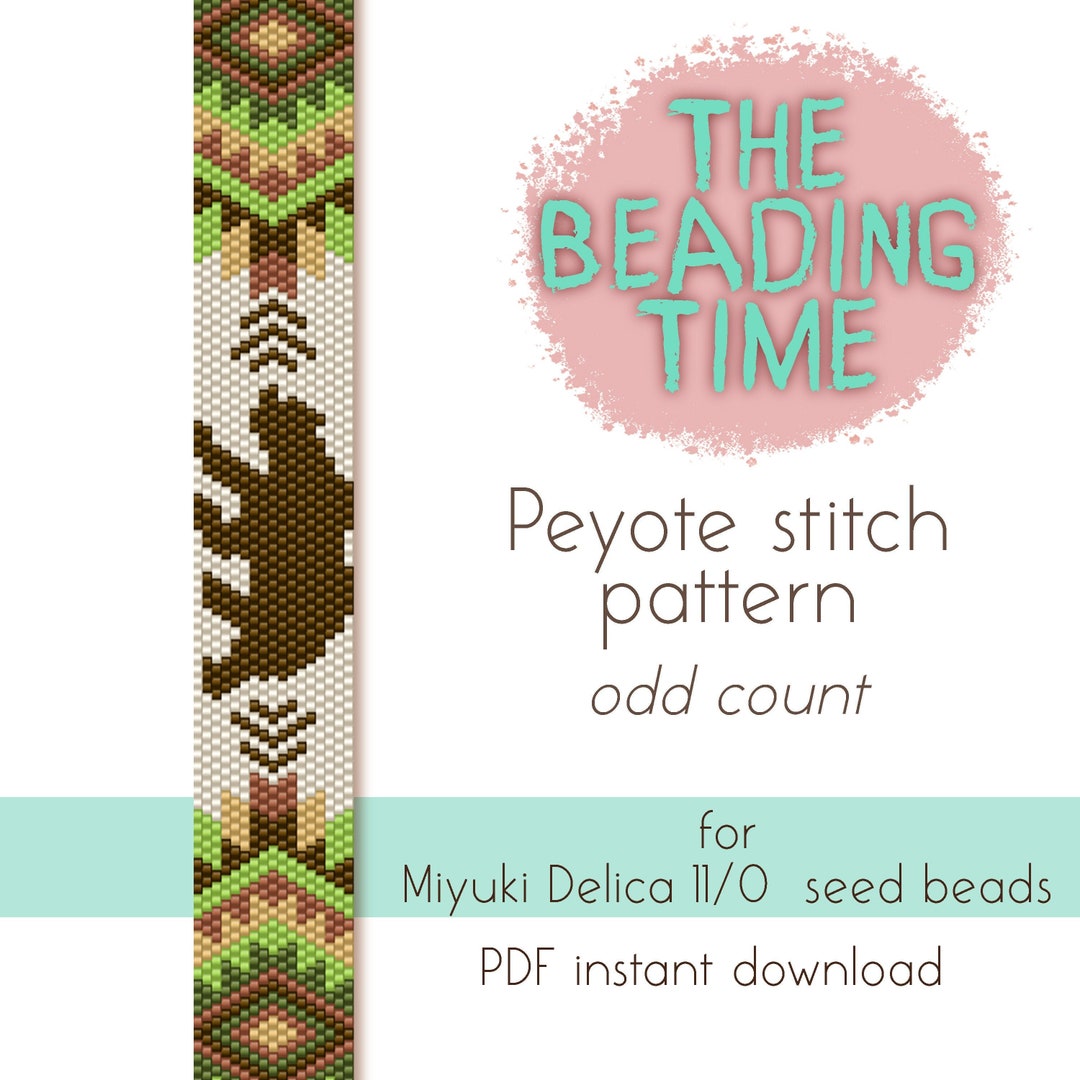Bear Step - Native Pattern - Peyote Stitch Pattern - Odd Count - for ...