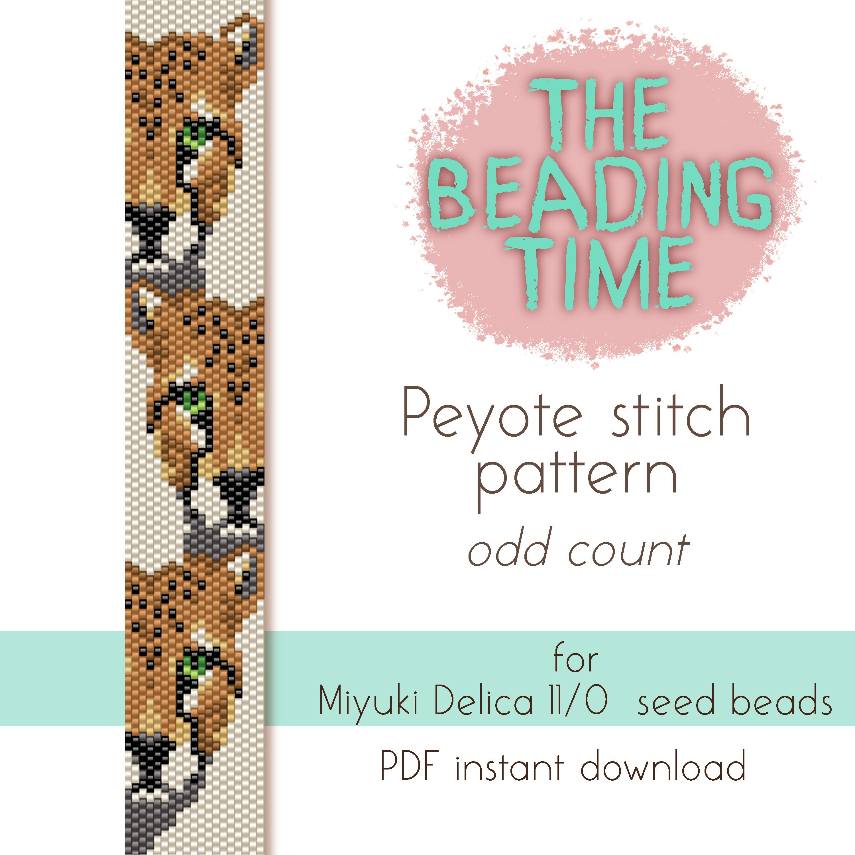 Leopard - Peyote Stitch Pattern - Odd Count - for Miyuki Delica Seed ...
