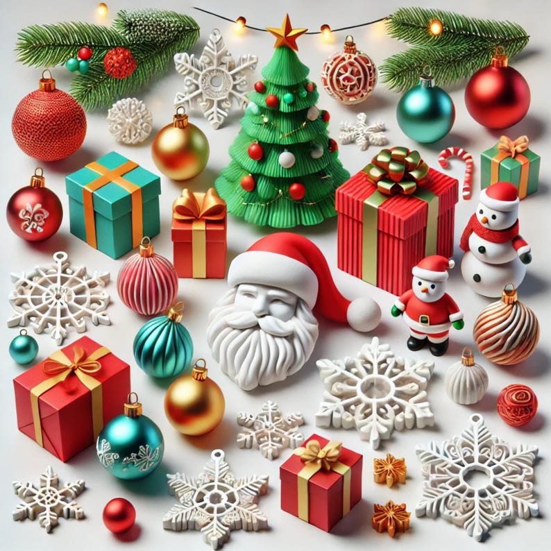 Christmas STL Pack | 3D Printable Holiday Decorations | Highly Detailed ...