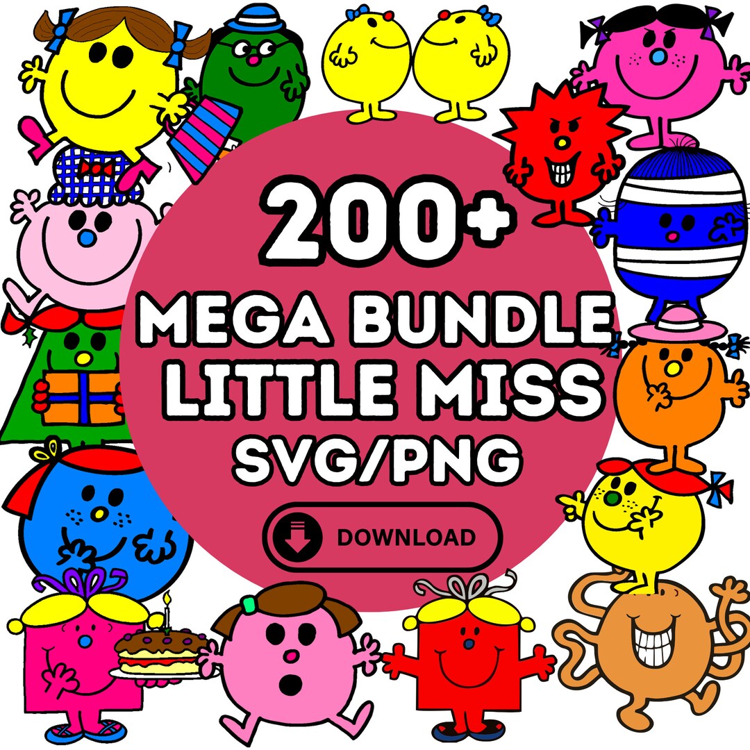 Cartoon Svg Bundle Little Miss Svg Bundle 34 Designs Little Miss ...