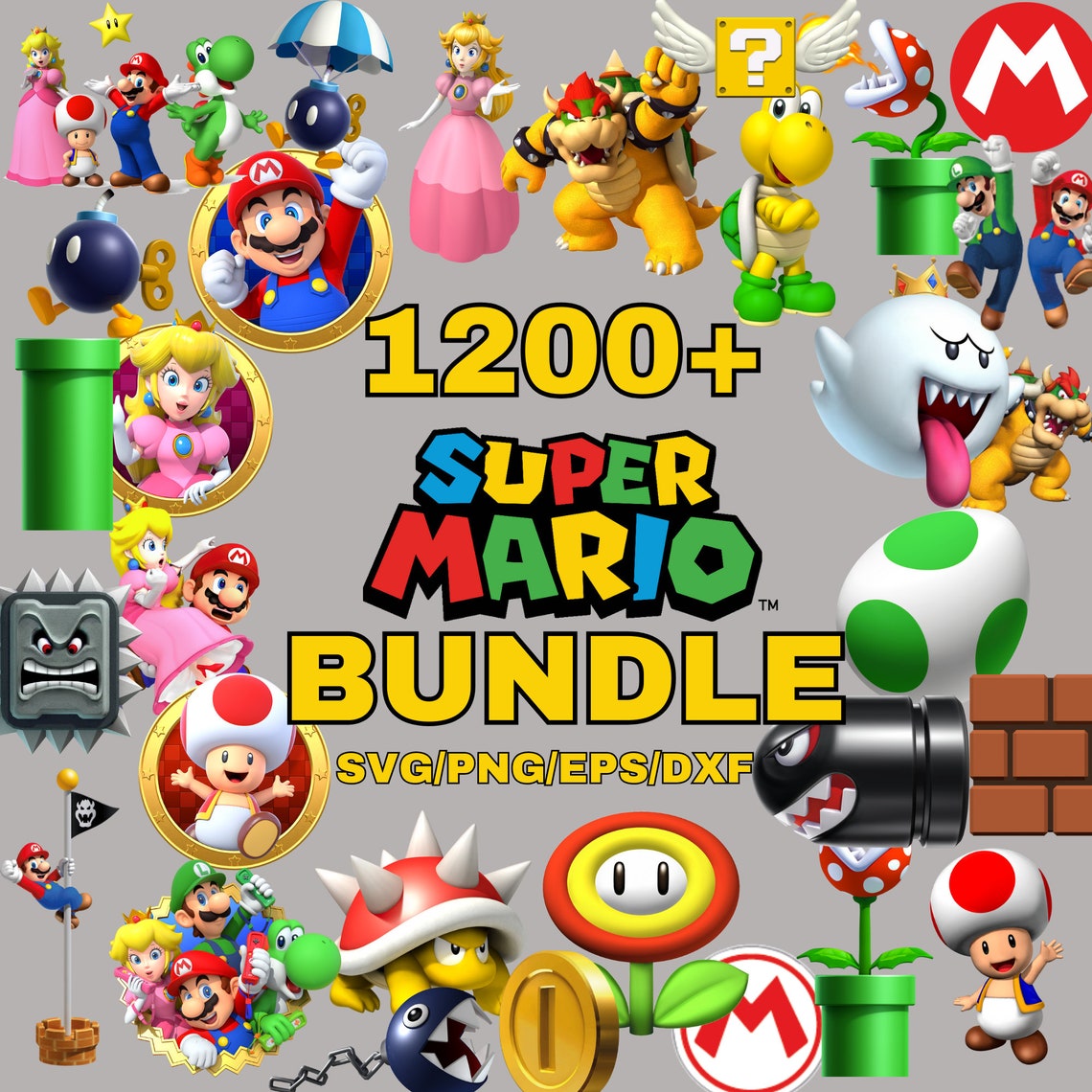 Super Mario SVG Bundle for Cricut and Sublimation, Mario Cut Files ...