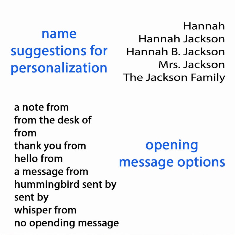 Hummingbird Personalized Note Card 01 4x6 Personalized Note Card ...