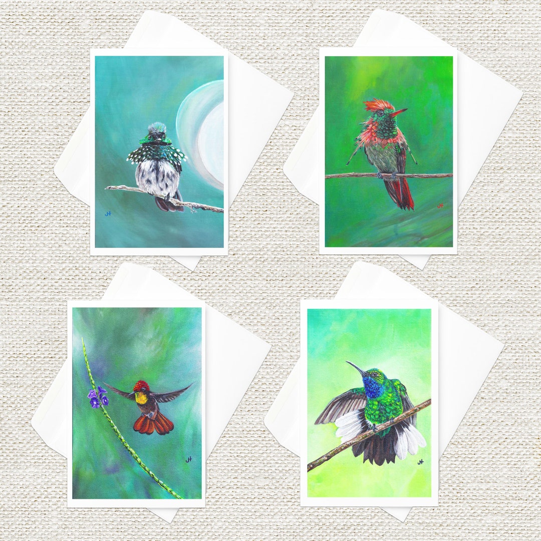 5x7 Box Set of 8 Note Cards by Artist Joanne Husain | Folded Note Card ...