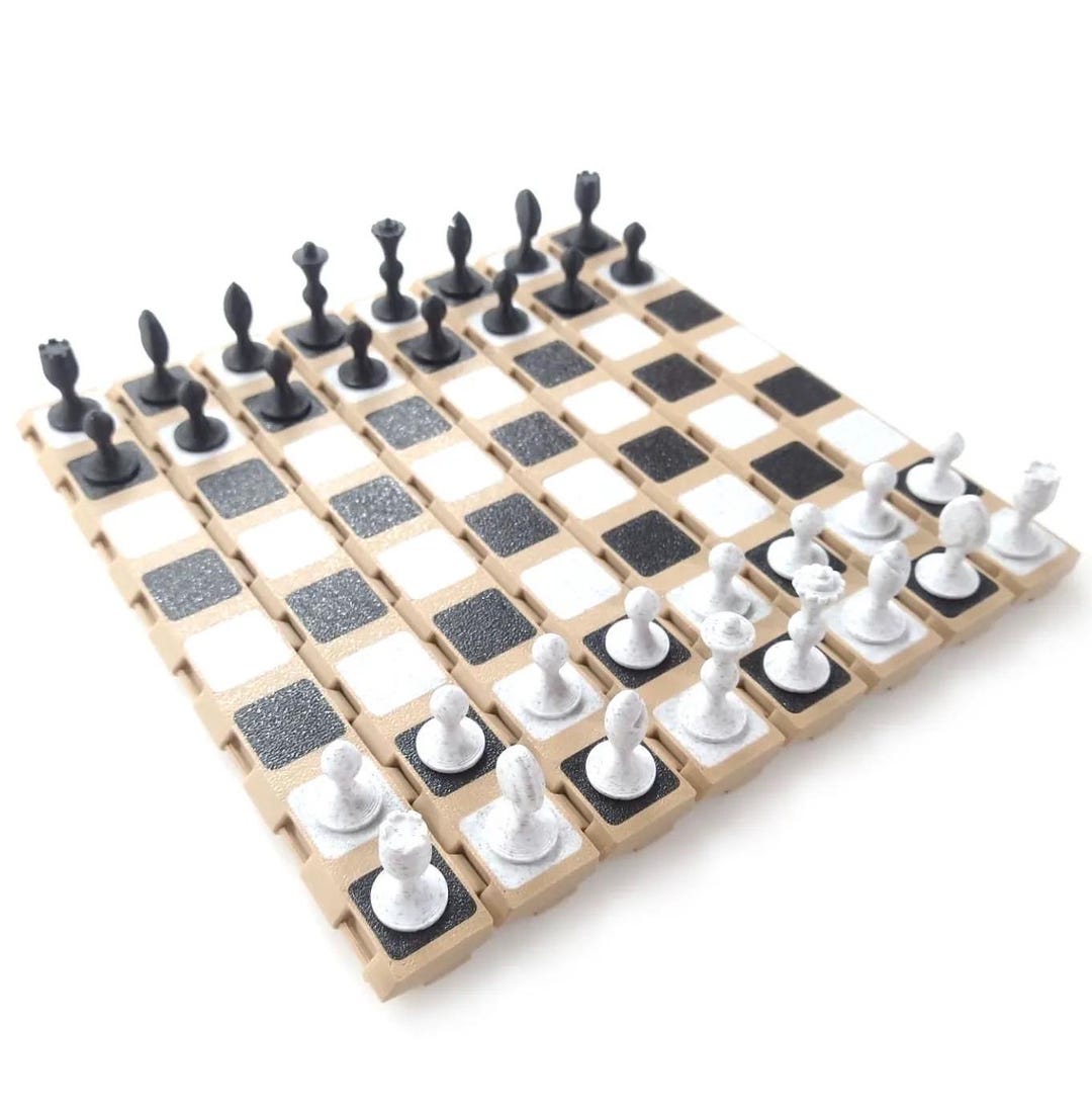 Roll up Compact Travel Chess Set, 3d-printed Portable Chess Game ...