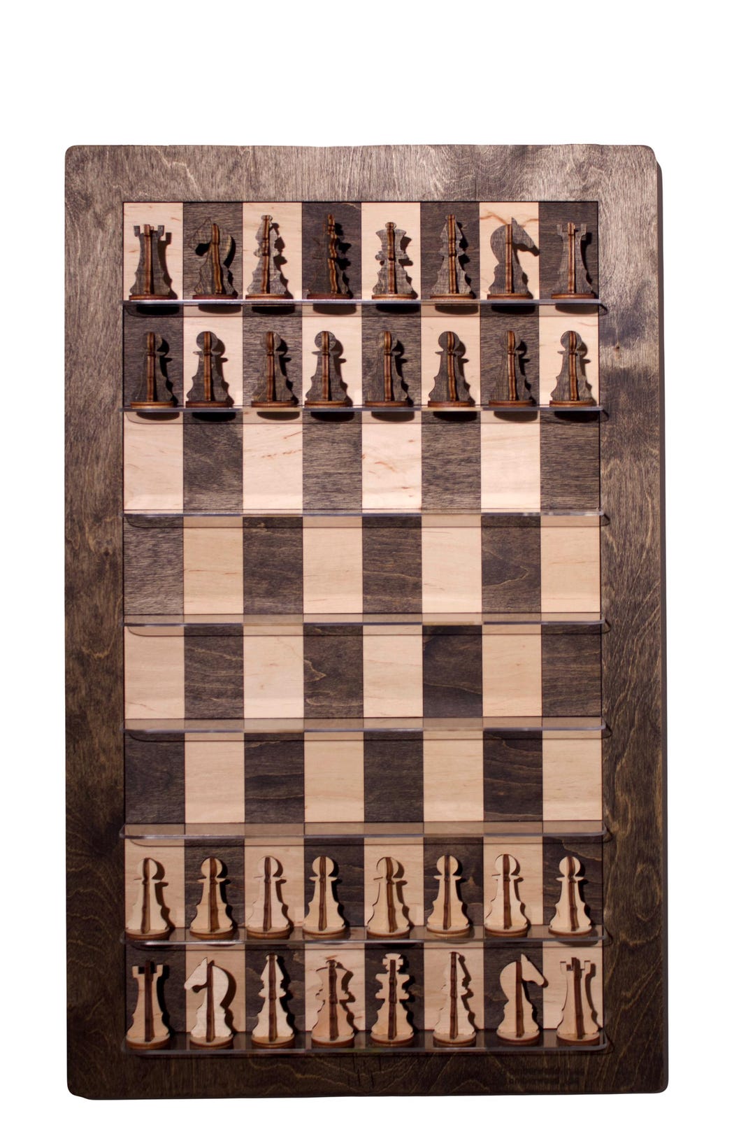 Wall Chess Board Vertical – Wooden Wall-mounted Chess Set With ...