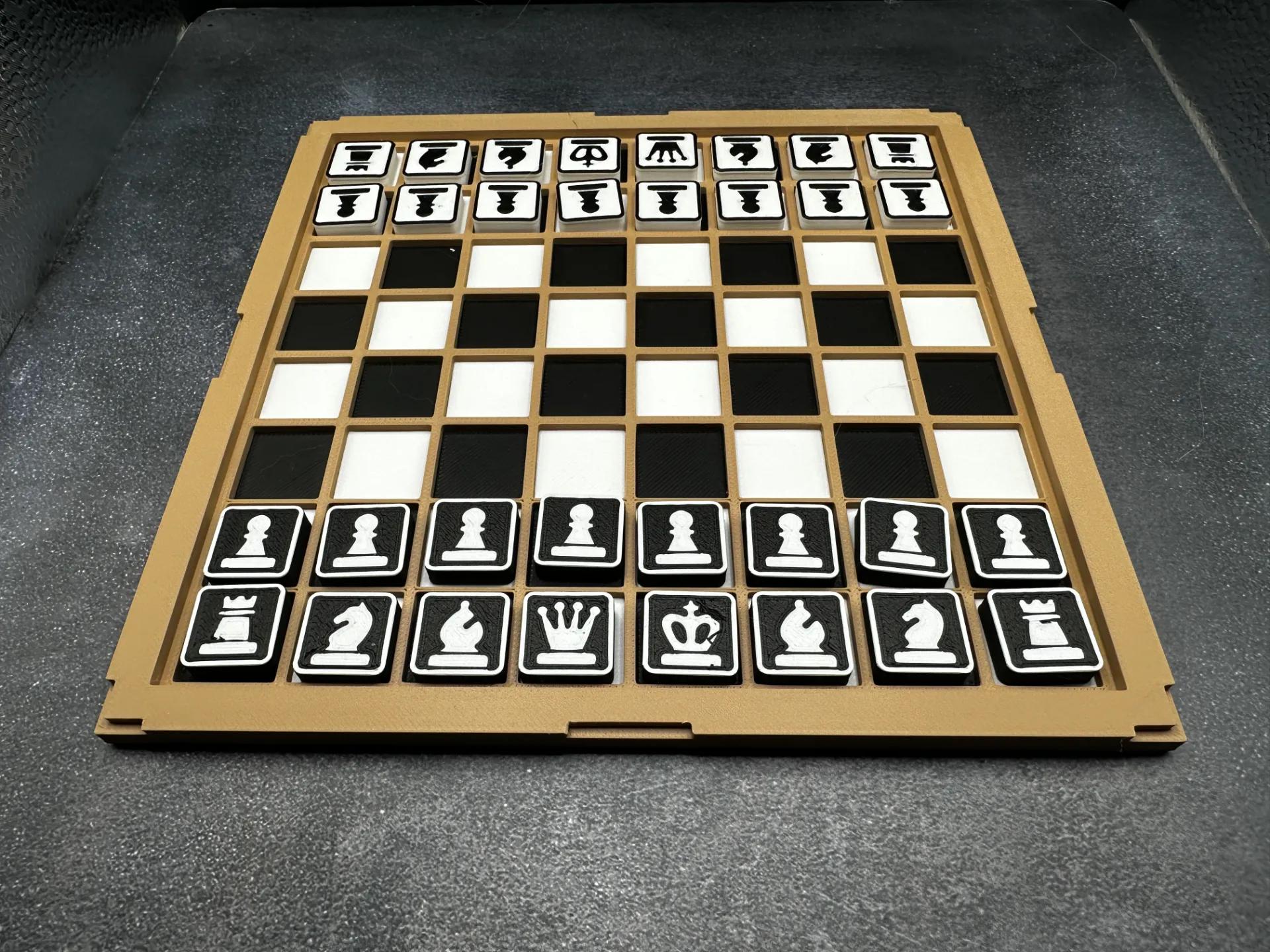 Portable Chess Set | Travel Chess Set | 3D Printed Chess Set - Compact ...