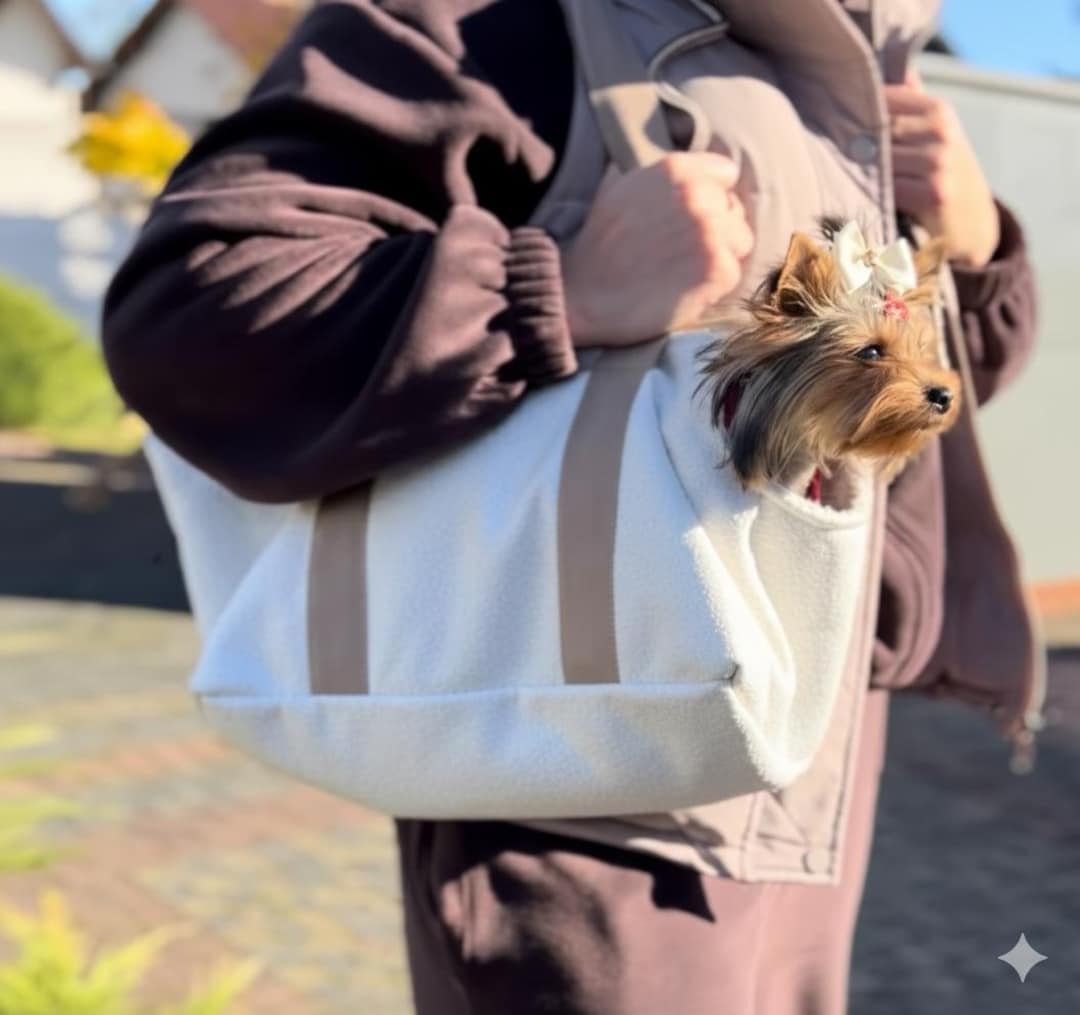Stylish Pet Carrier Tote for Cats and Small Dogs • Soft Sided Suede ...