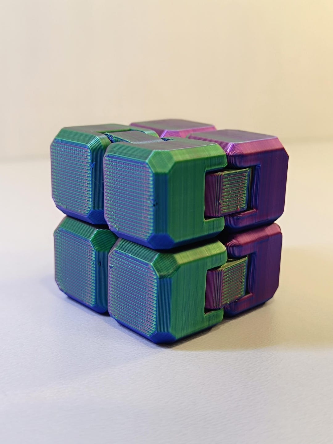 Infinity Fidget Cube, 3D Printed Weighted Stress Relief Toy for Focus ...