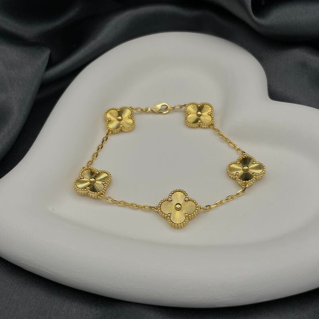 Van Cleef Inspired Clover Bracelet Four Leaf Five Clovers - Etsy