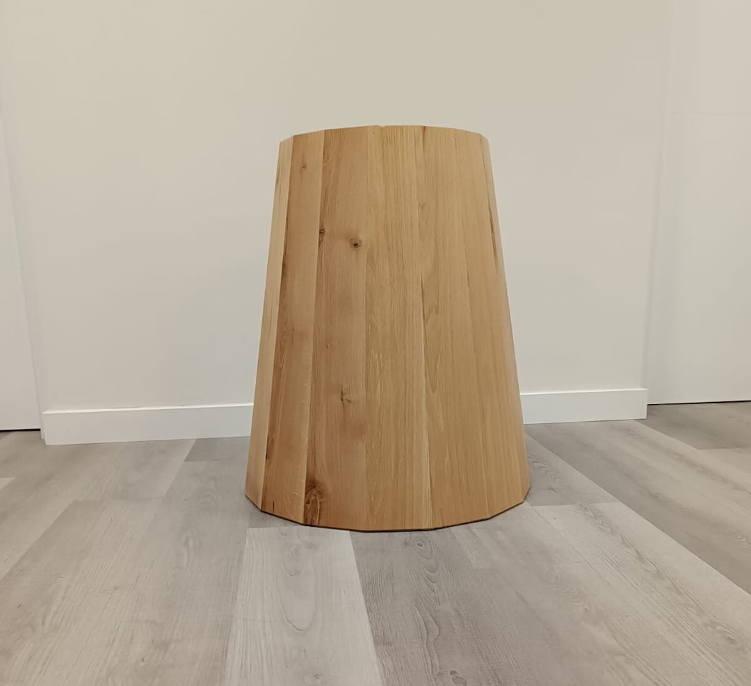 Oak Table Legs/ Solid Oak/ Natural Oak Color/ Round Feet/ Conical Feet ...