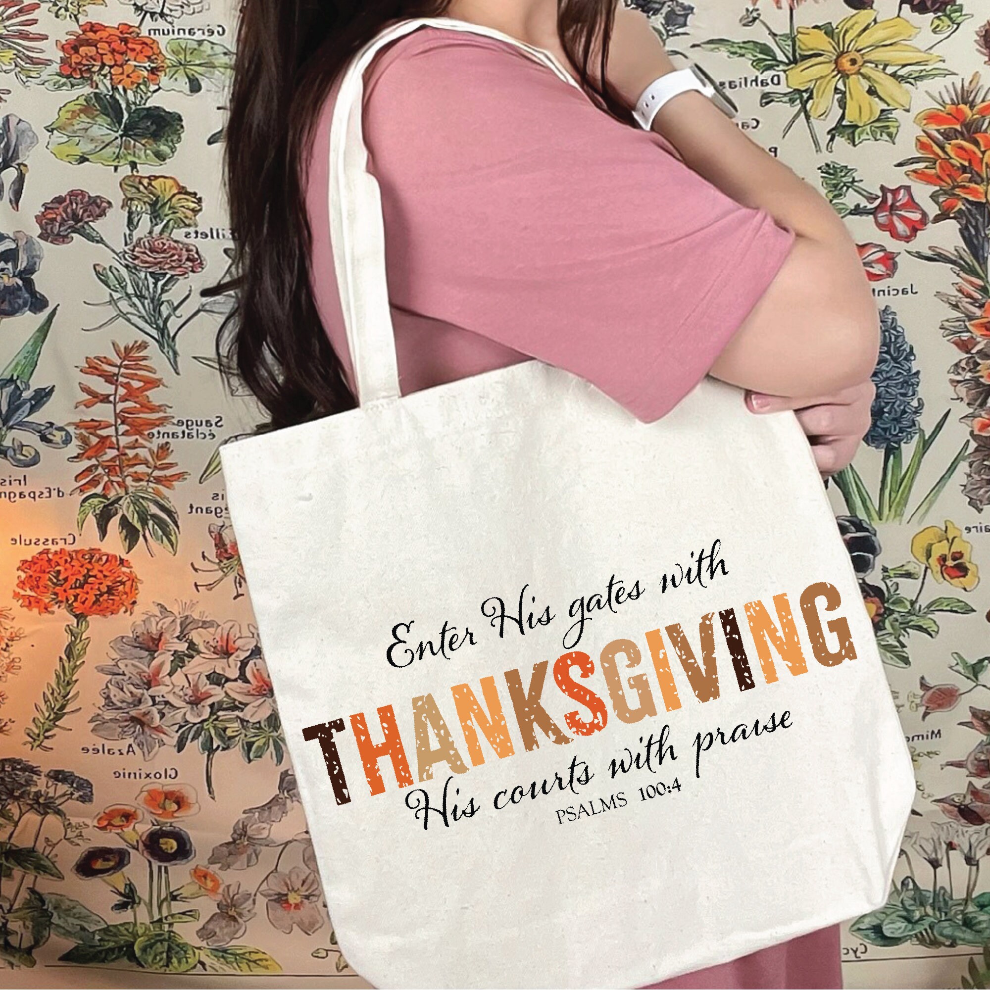 Bible Verse PNG | Psalm 100:4 | Thanksgiving Png | Fall Png | Thankful ...