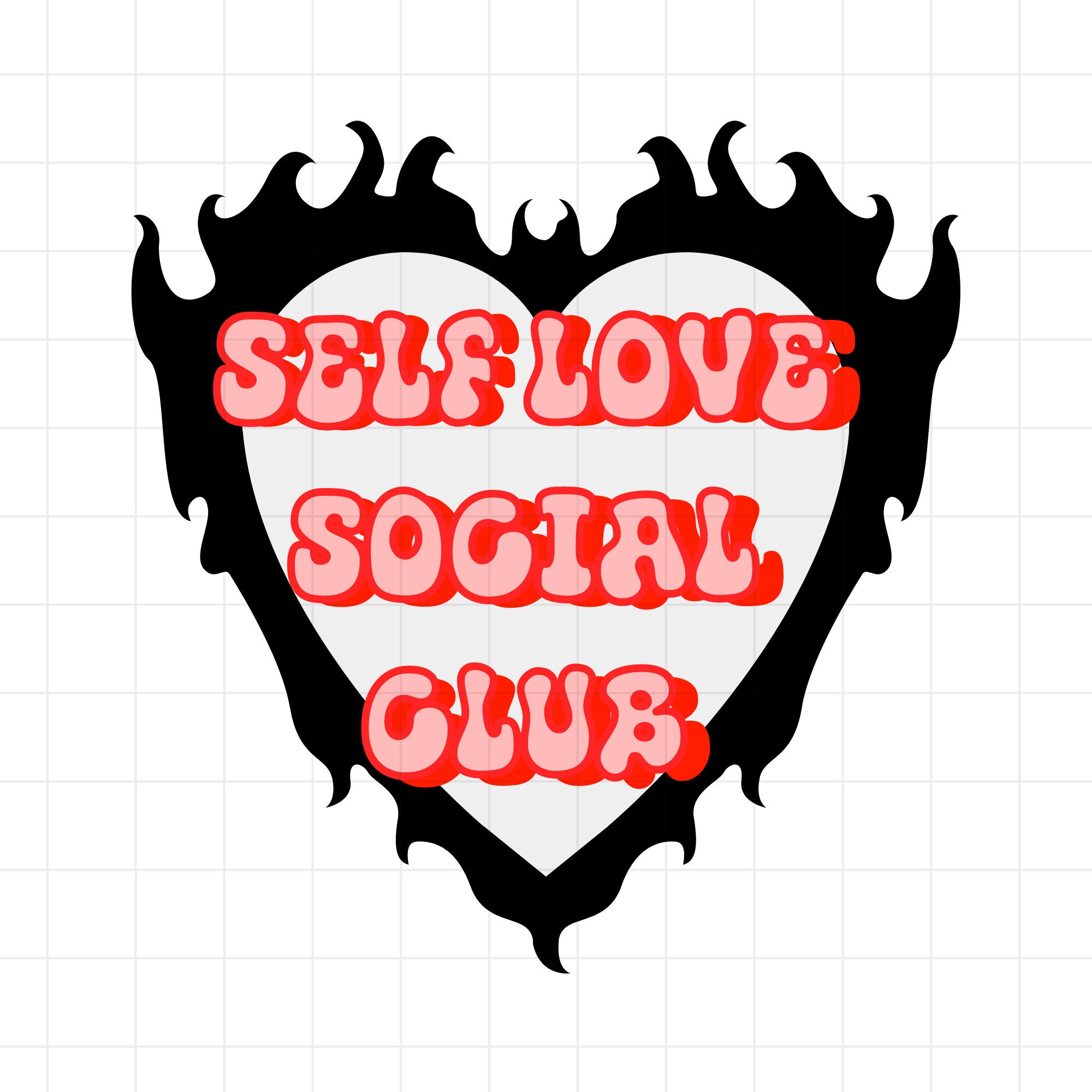 FIERY SELFLOVE HEART Png Gothic Grungy Style Self Love Affirmations ...