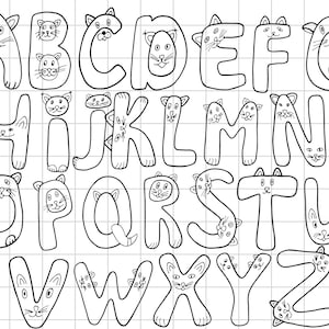 ALPHABET CAT FONT Svg Handdrawn Style Cat Bubble Writing Font ...