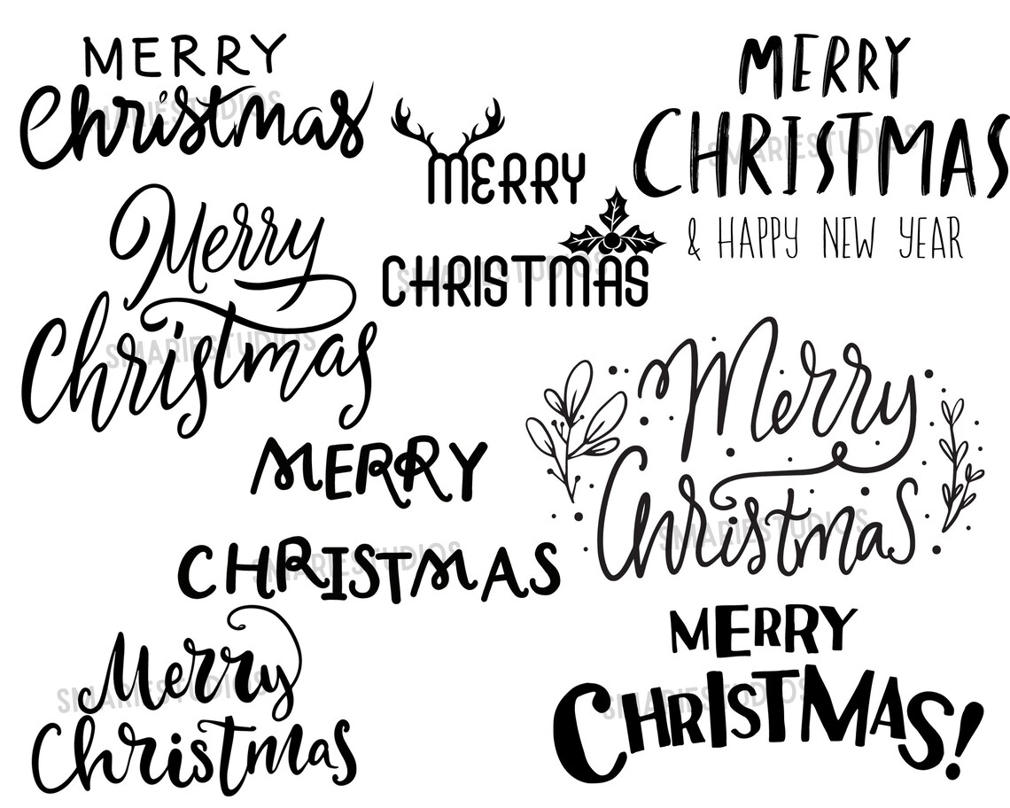 FESTIVE CHRISTMASSY FONTS Merry Christmas Bold Titles Merry Xmas ...