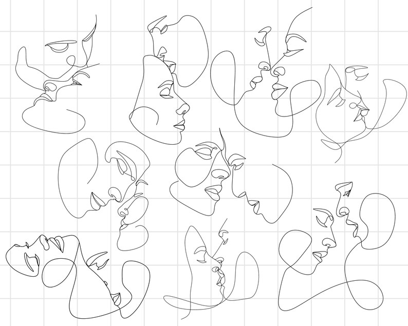 SENSUAL INTIMATE COUPLE Line Art Svg and Png Commercial Image Bundle ...