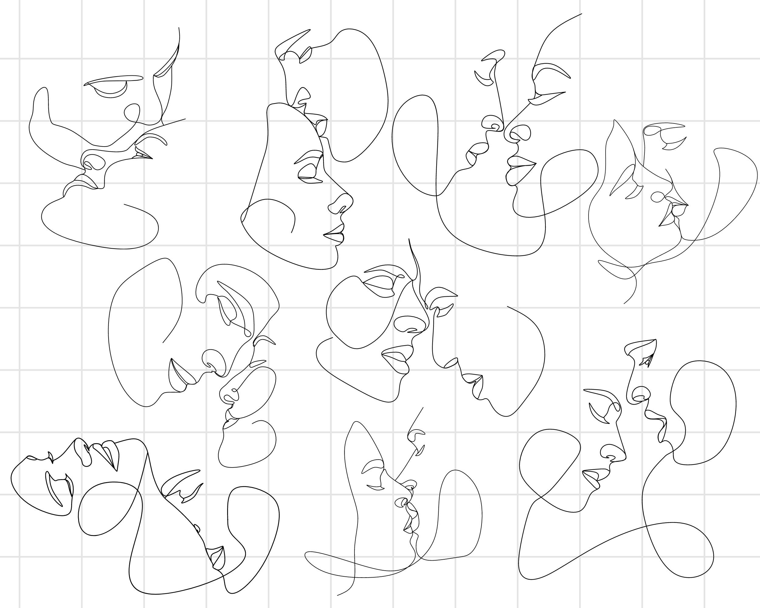 SENSUAL INTIMATE COUPLE Line Art Svg and Png Commercial Image Bundle ...